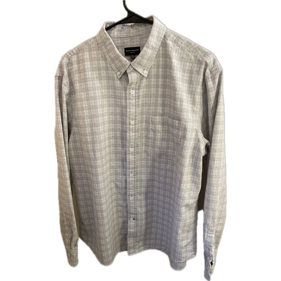 Club Monaco | Shirts | Club Monaco Mens Shirt Xl Slim Fit Flannel Grey ...